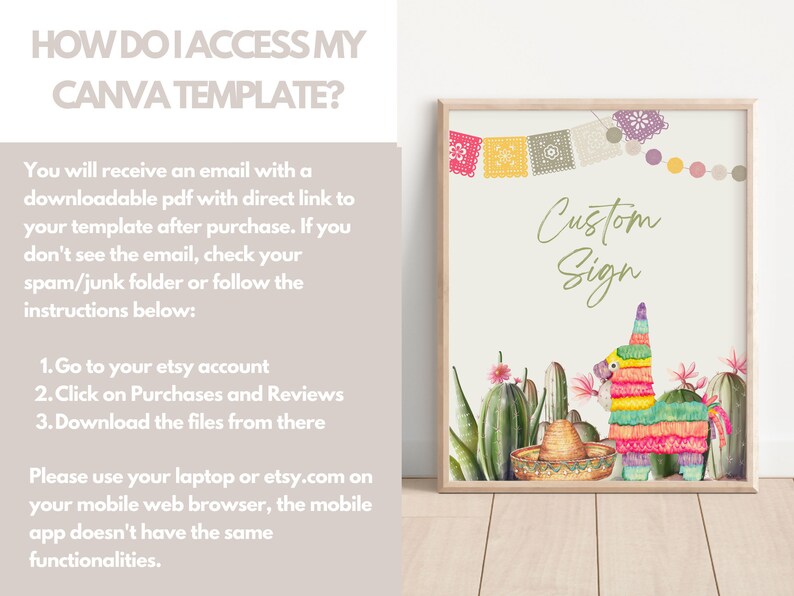 Editable First Fiesta Birthday Custom Sign, Mexican Theme Party, First ...