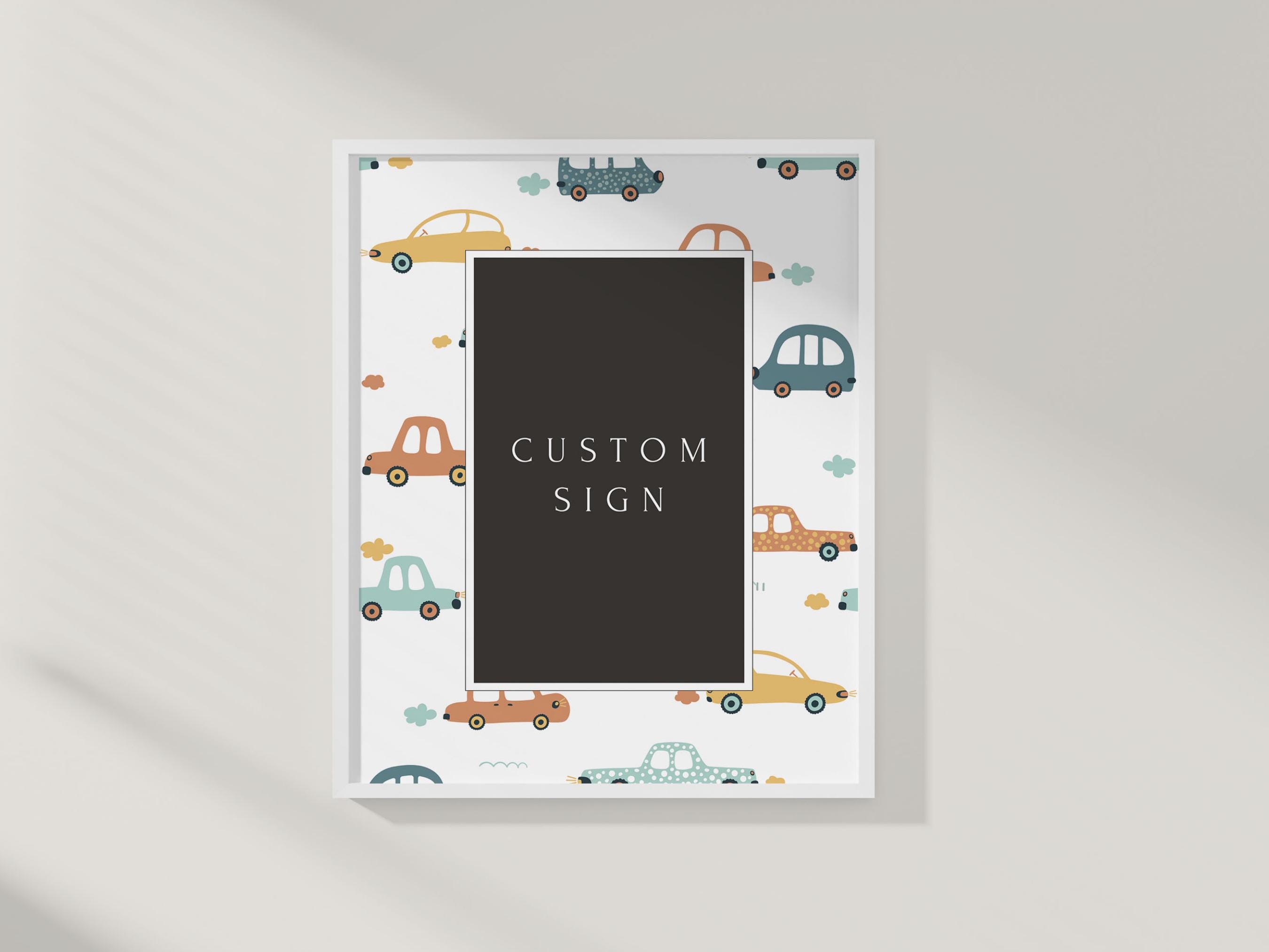 Editable Cars Birthday Custom Sign, Transportation Theme Party, Modern ...