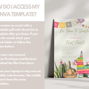 Editable First Fiesta Birthday Invite Template, Mexican Theme Party ...