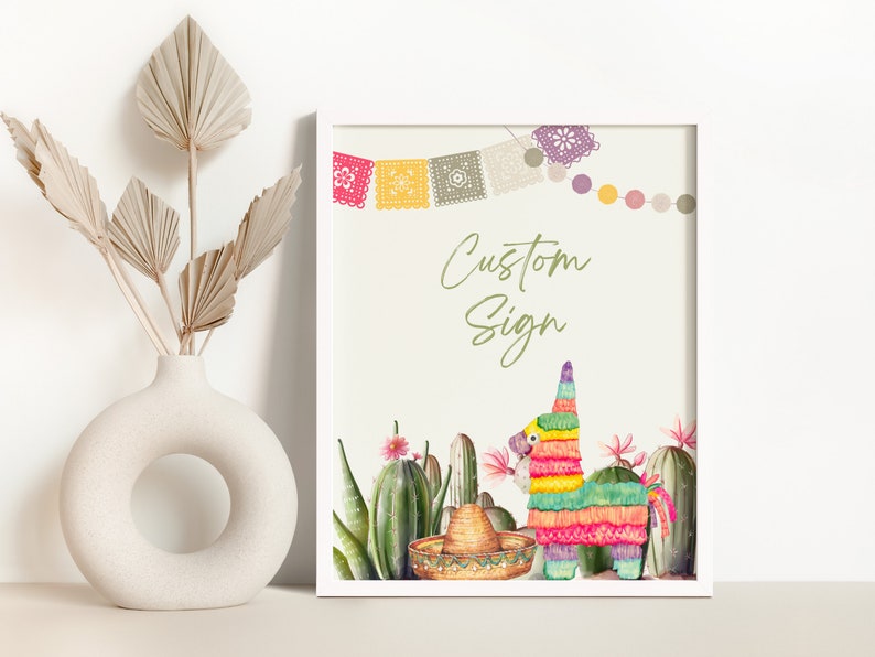 Editable First Fiesta Birthday Custom Sign, Mexican Theme Party, First ...