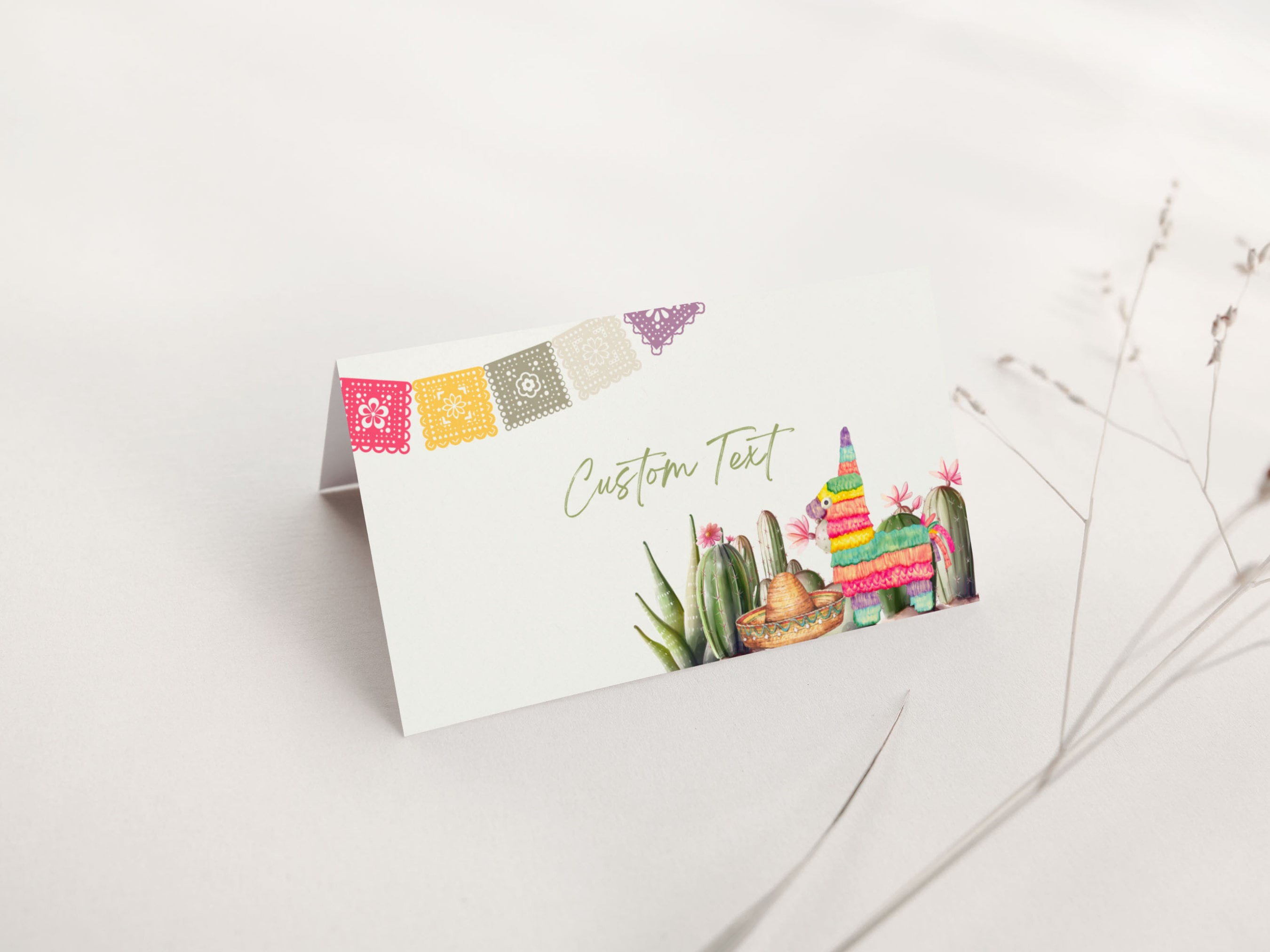 Editable First Fiesta Birthday Food Tent, Mexican Theme Party, 1st ...