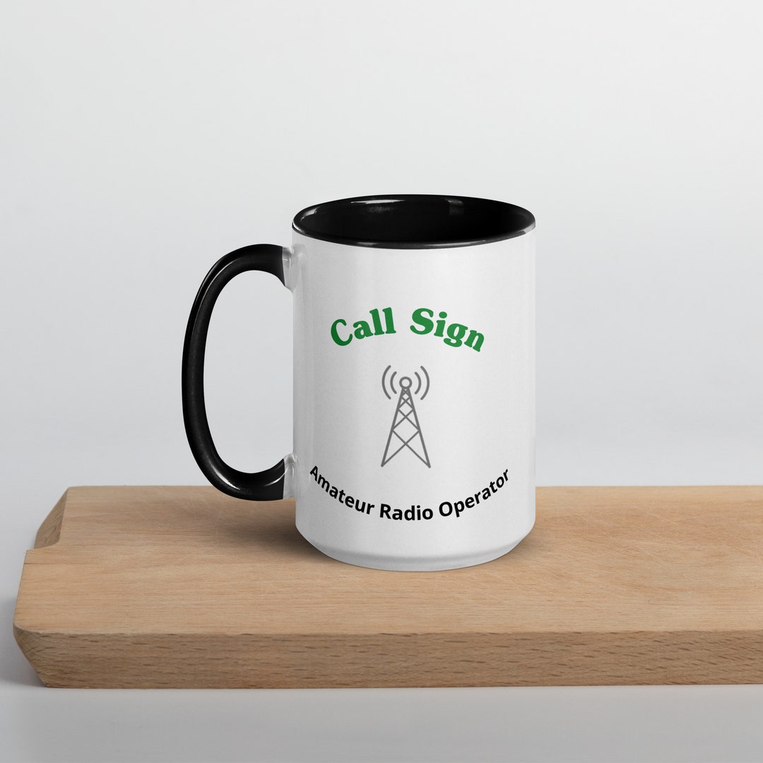 Custom Call Sign Amateur Radio Operator Mug With Color Inside - Etsy