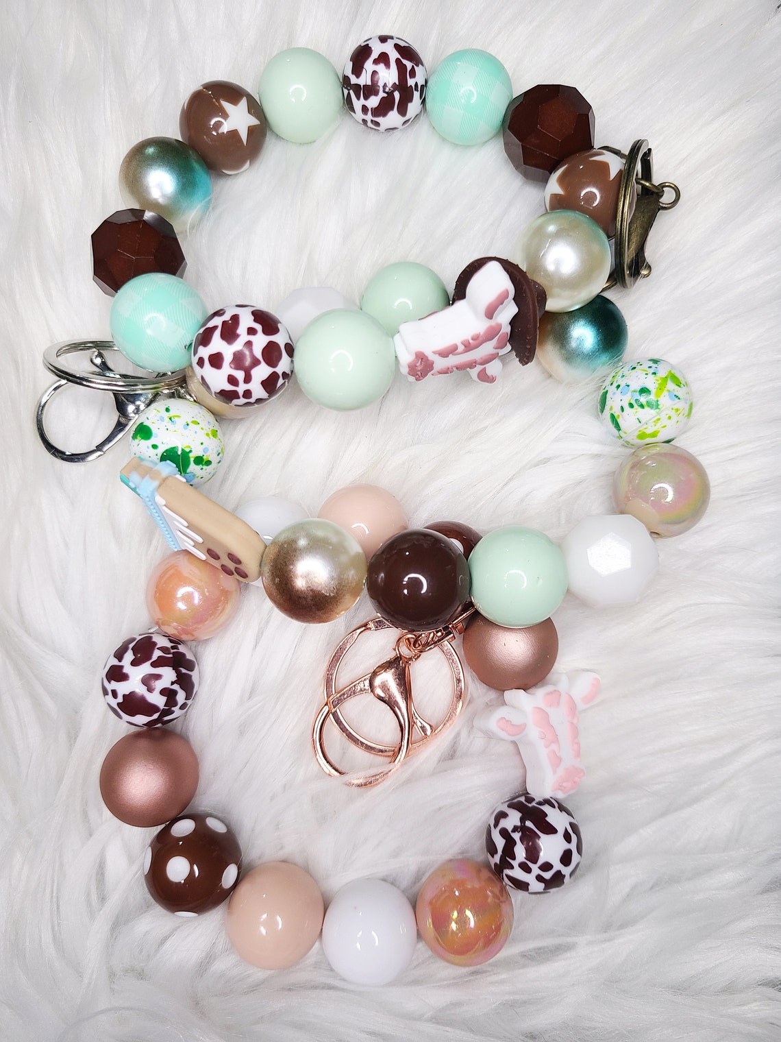 Beaded Keychain Wristlet - Etsy