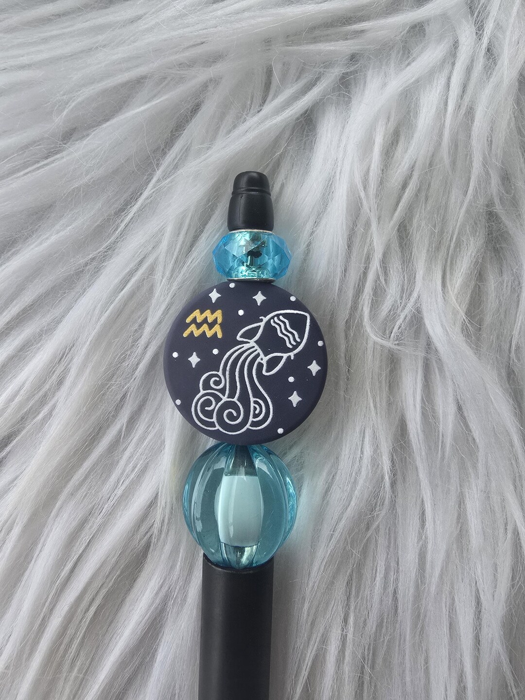 Focal Bead Pen, Zodiac, Aquarius Sign - Etsy