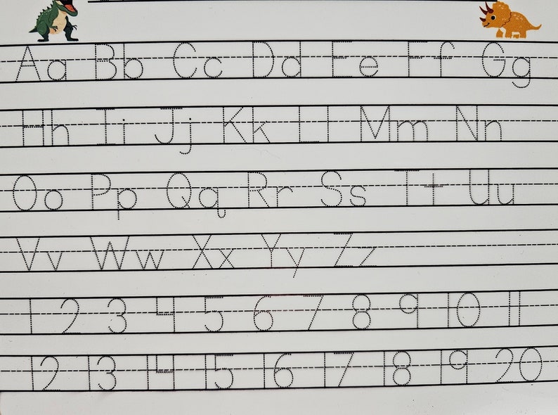 Dry Erase Handwriting Practice Board - Etsy