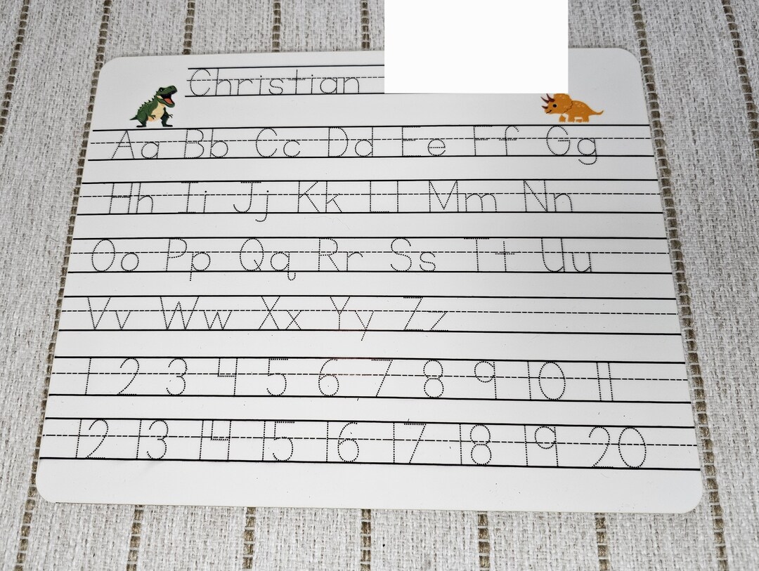 Dry Erase Handwriting Practice Board - Etsy