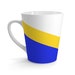 Yellow and Blue Latte Cup 12oz, Minimalist Mug, Modern Sleek Mug ...