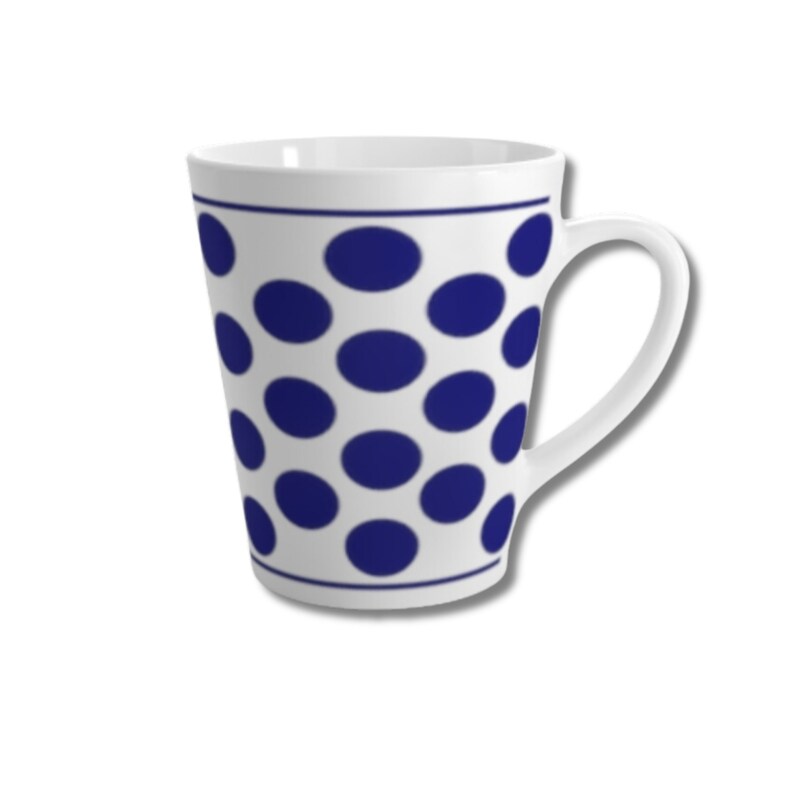 Vintage Styled Blue and White Stripe Ceramic Cup 12oz Blue and White ...