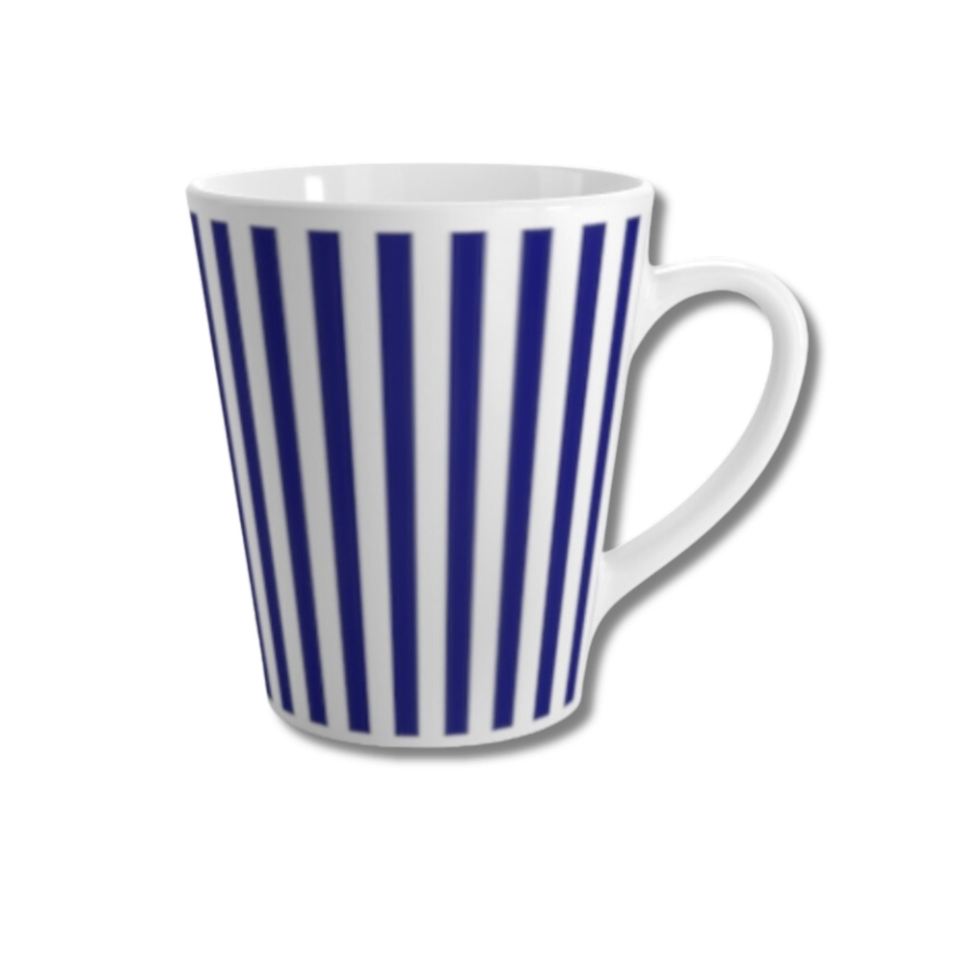 Vintage Styled Blue and White Plaid Ceramic Cup 12oz Blue White Cup Set ...