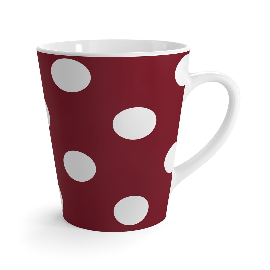 Vintage Style Large Polka Dots Latte Cup 12oz Set Large Polka Dots ...
