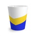 Yellow and Blue Latte Cup 12oz, Minimalist Mug, Modern Sleek Mug ...