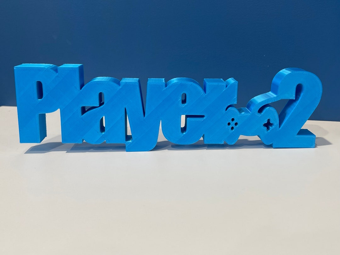 Player 2 Sign STL Files | Gaming Room Sign | 3D Model STL | STL Files ...