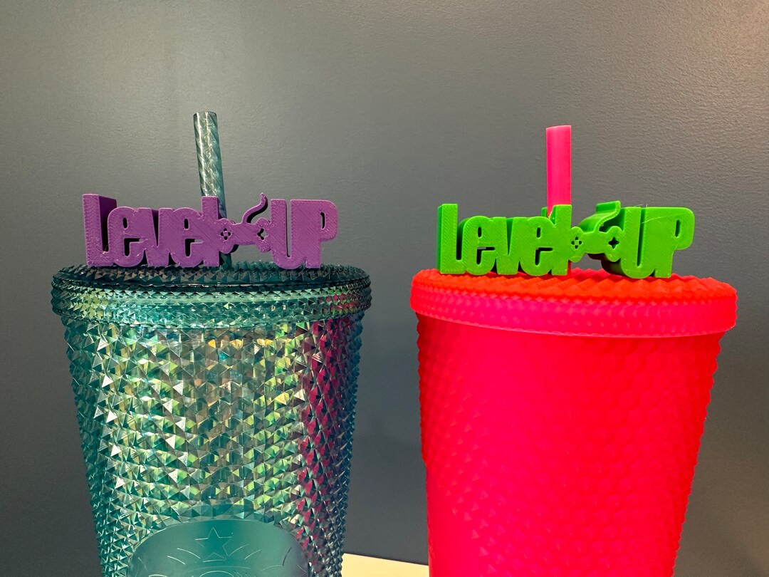 Level up Straw Topper STL File | Straw Buddy | 3D Model STL | STL Files ...