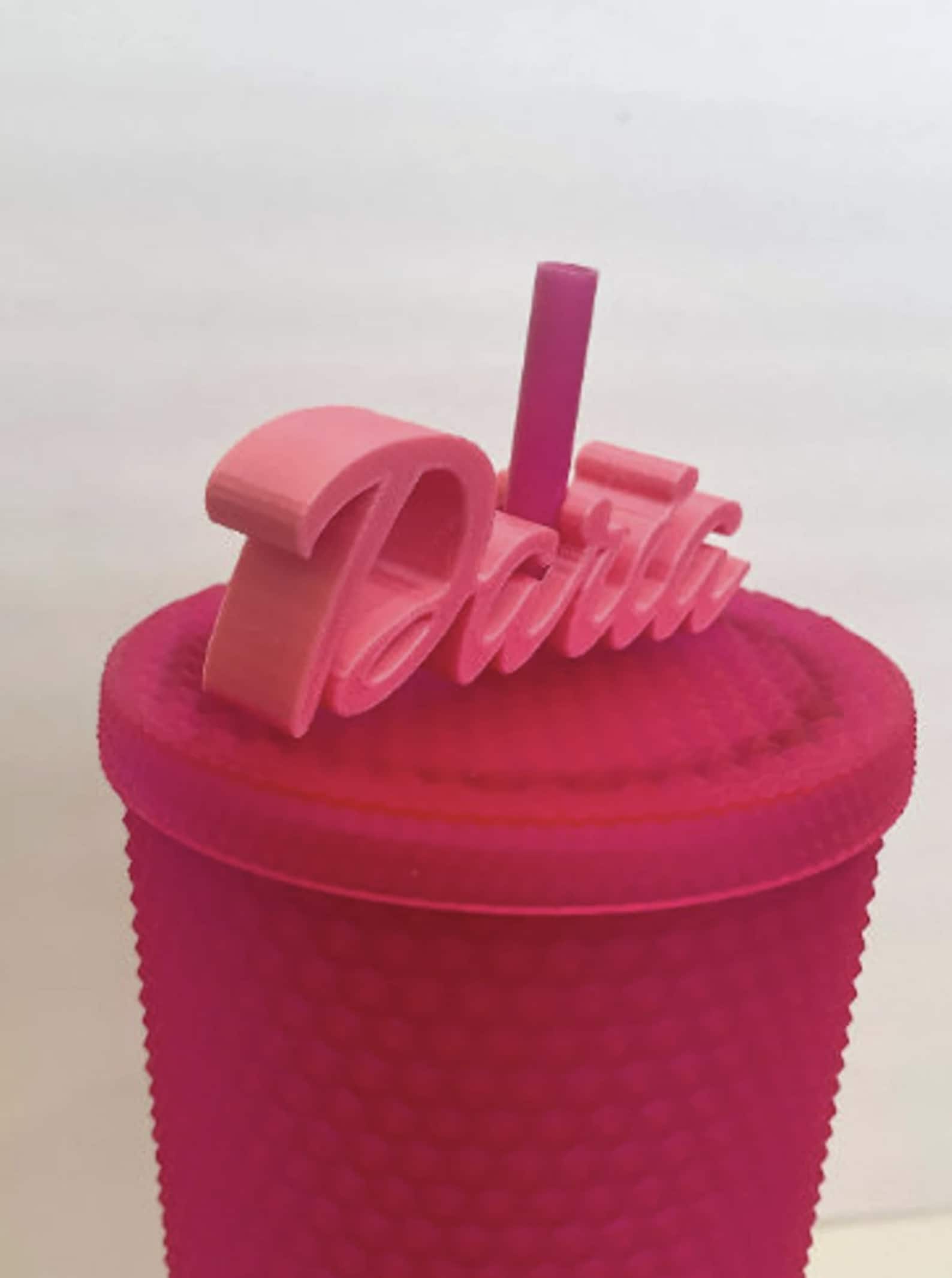 Custom Name Straw Topper STL File | Straw Buddy | 3D Model STL | STL ...
