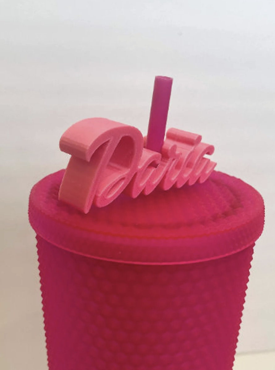 Custom Name Straw Topper STL File | Straw Buddy | 3D Model STL | STL ...