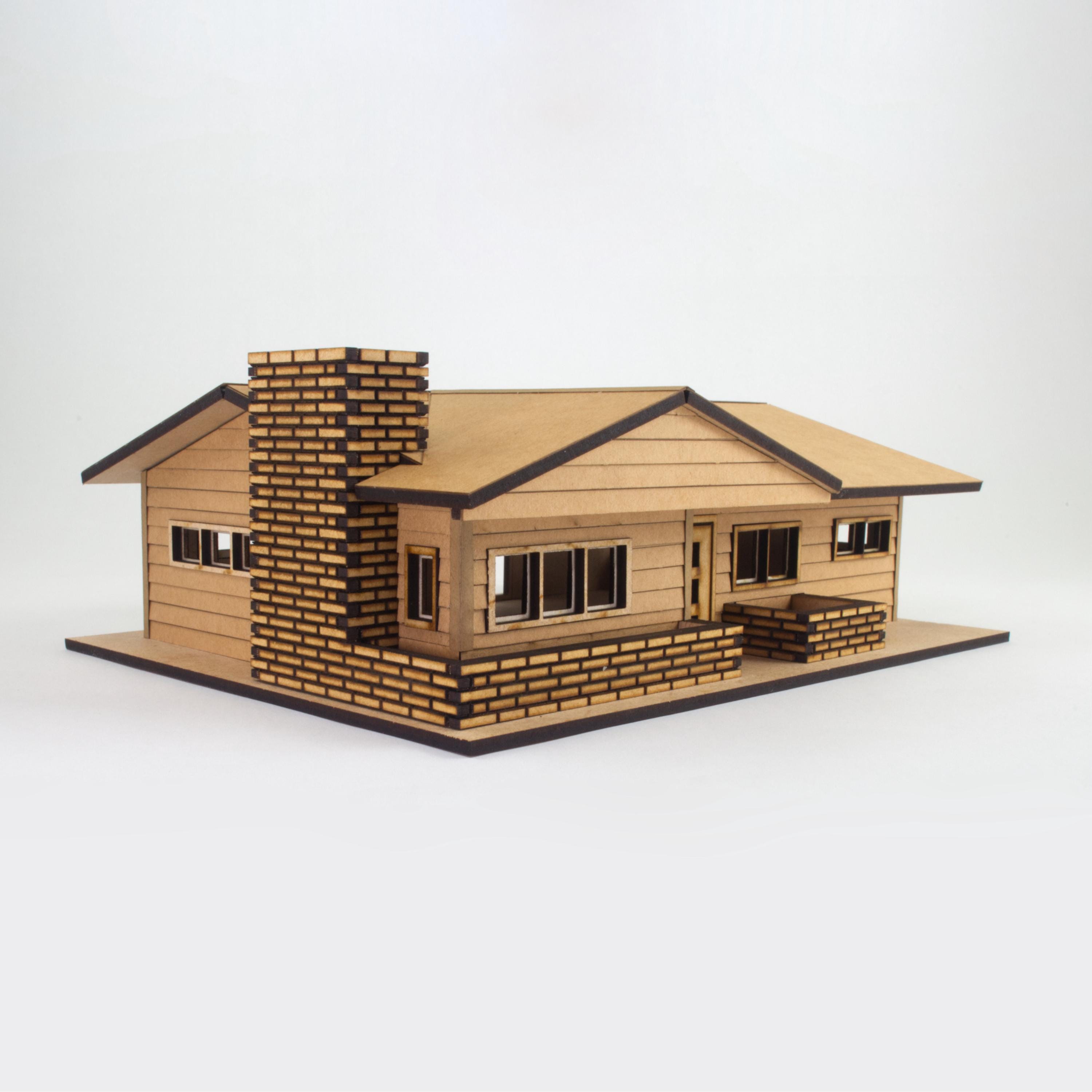 Mid-century Modern House Kit - the Cedarwood - Etsy