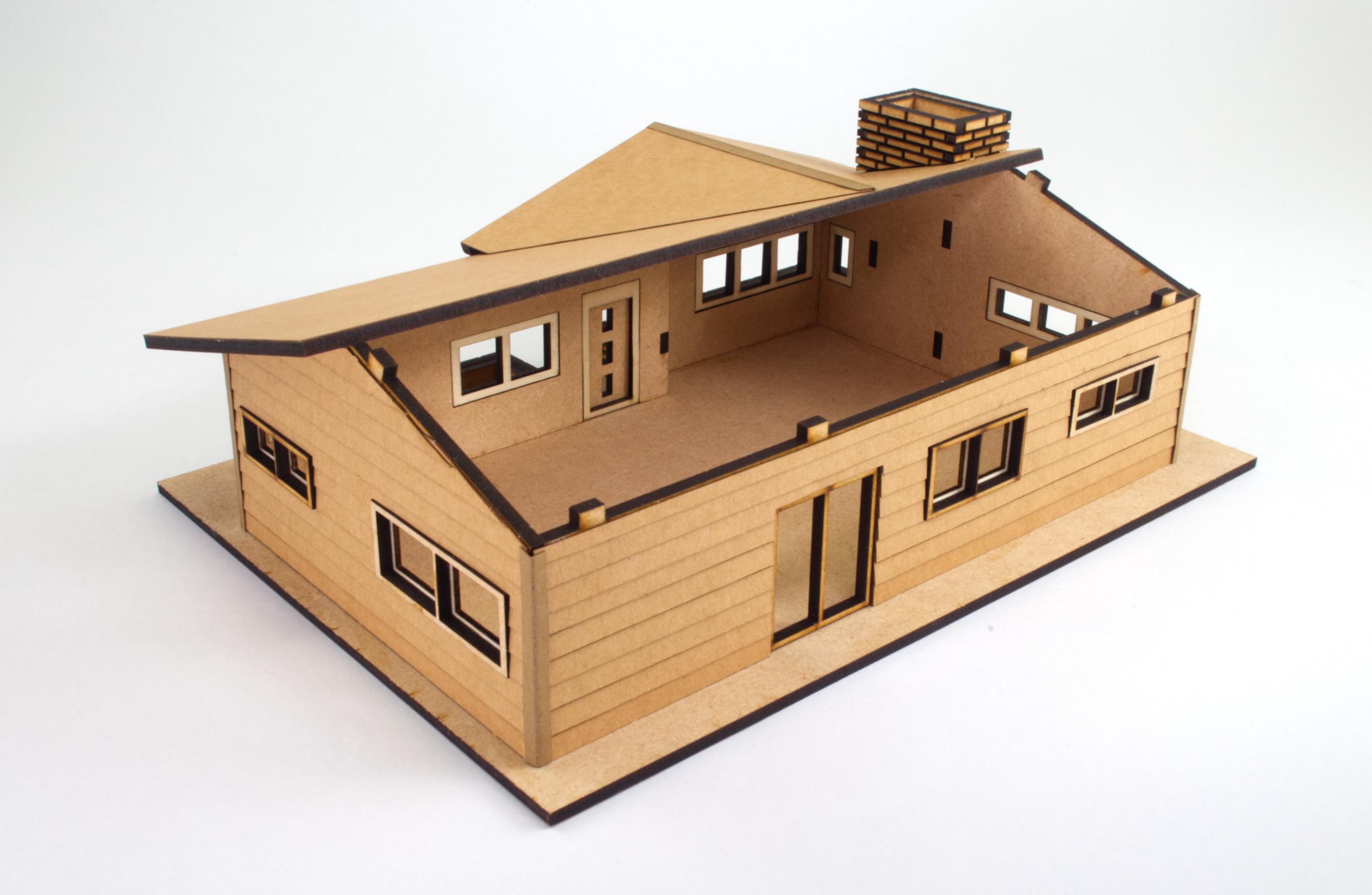 Mid-century Modern House Kit - the Cedarwood - Etsy