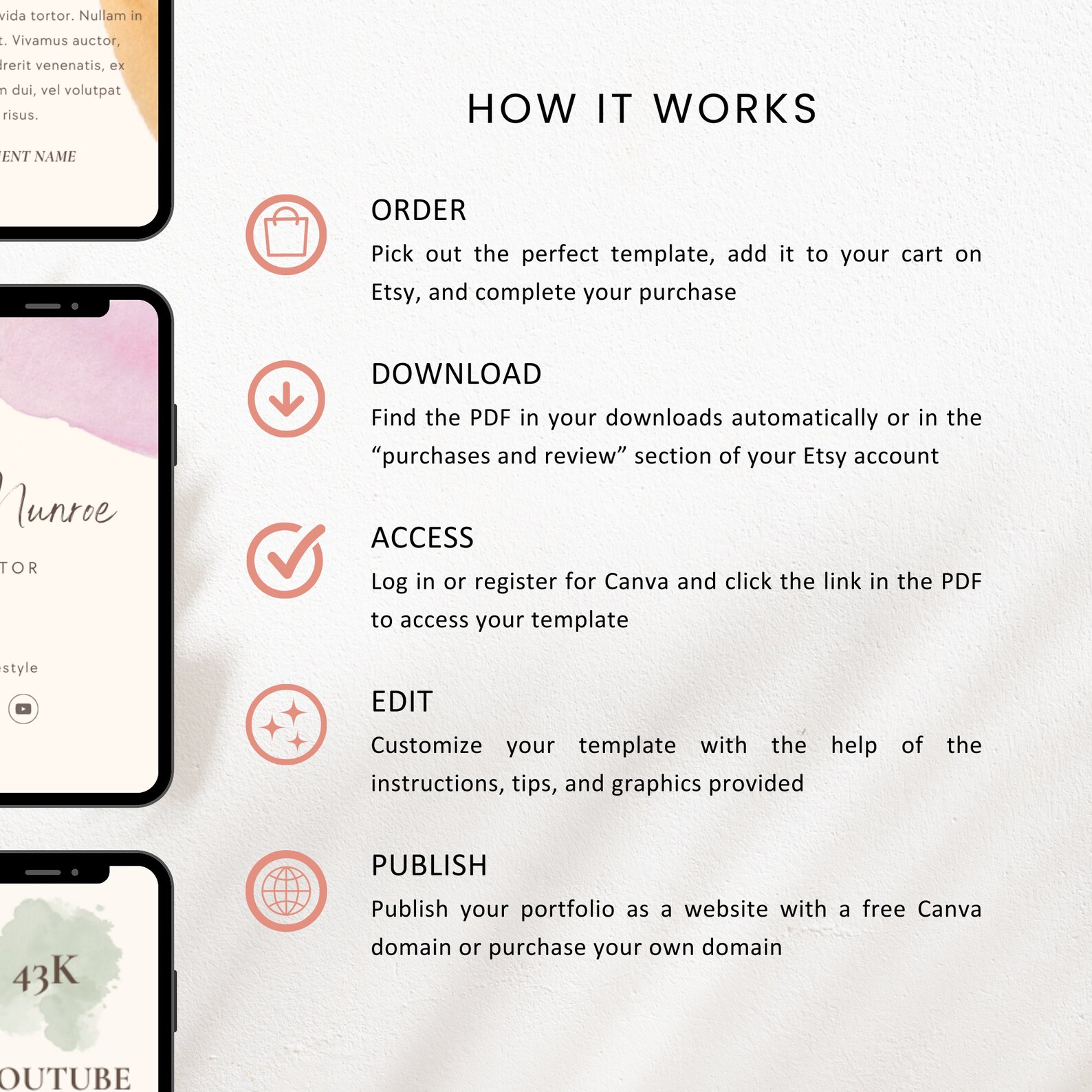 UGC Portfolio Template Canva | UGC Website Template | Minimal Pastel Portfolio | UGC Starter Kit ...