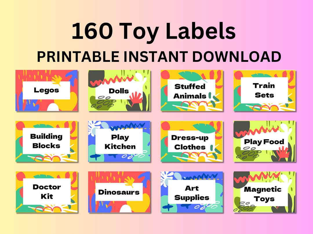 Toy Labels Printable, Toy Organization, Toy Storage, Organization ...