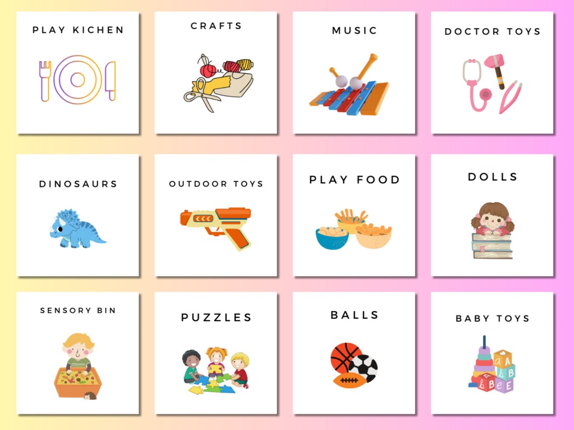 Toy Labels Printable Toy Organization Toy Storage - Etsy