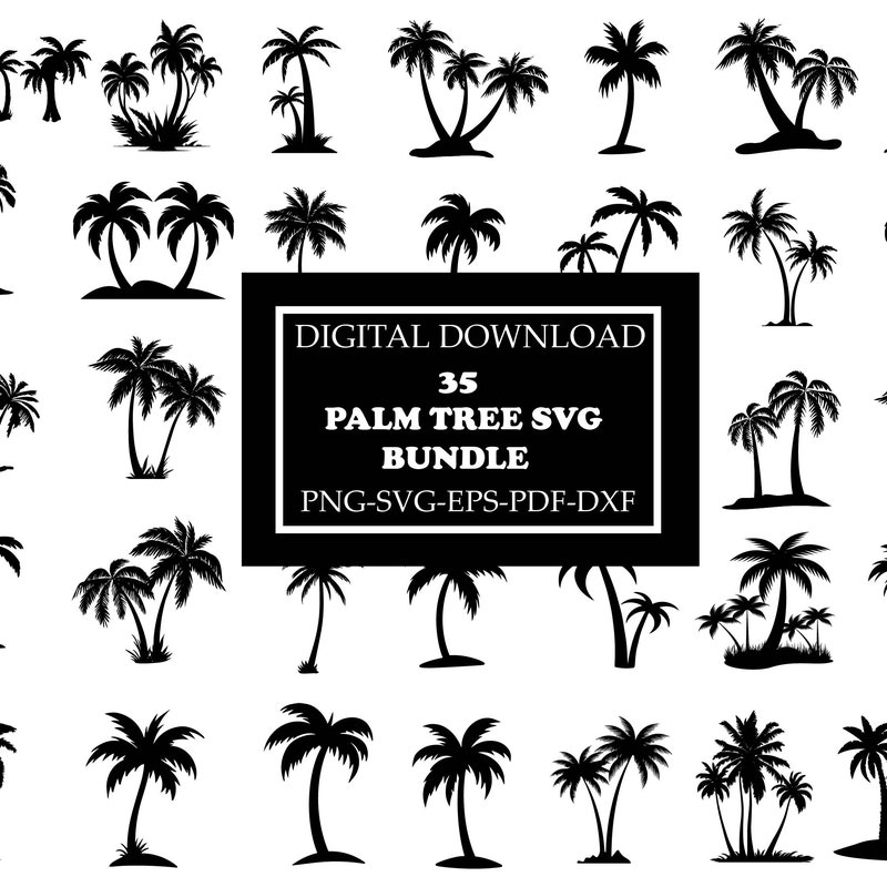 Palm Tree Svg - Etsy