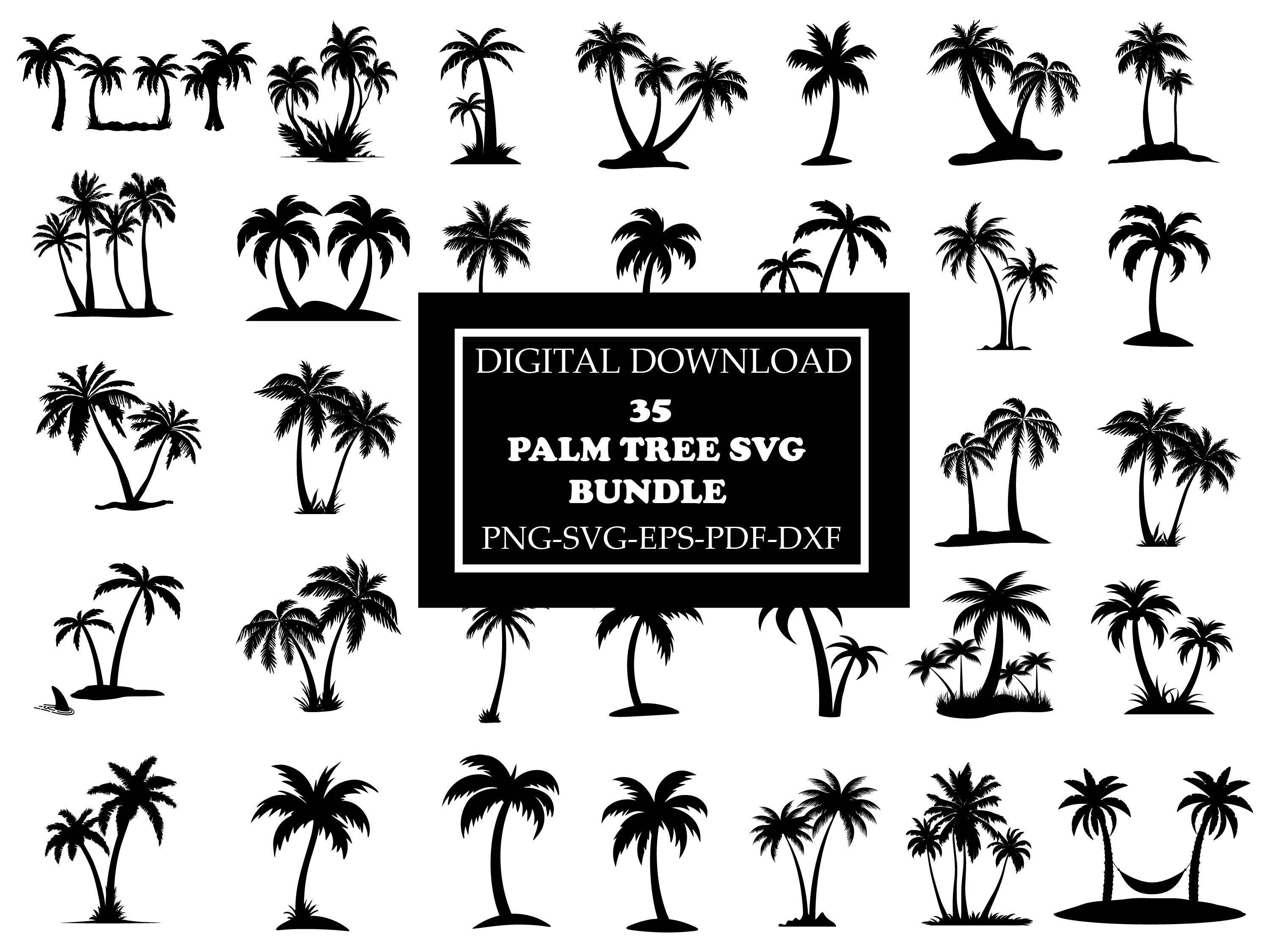 Palm Tree SVG Bundle Palm Tree PNG Bundle Palm Tree Clipart Palm Tree ...