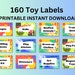 Toy Labels Printable Toy Organization Toy Storage - Etsy