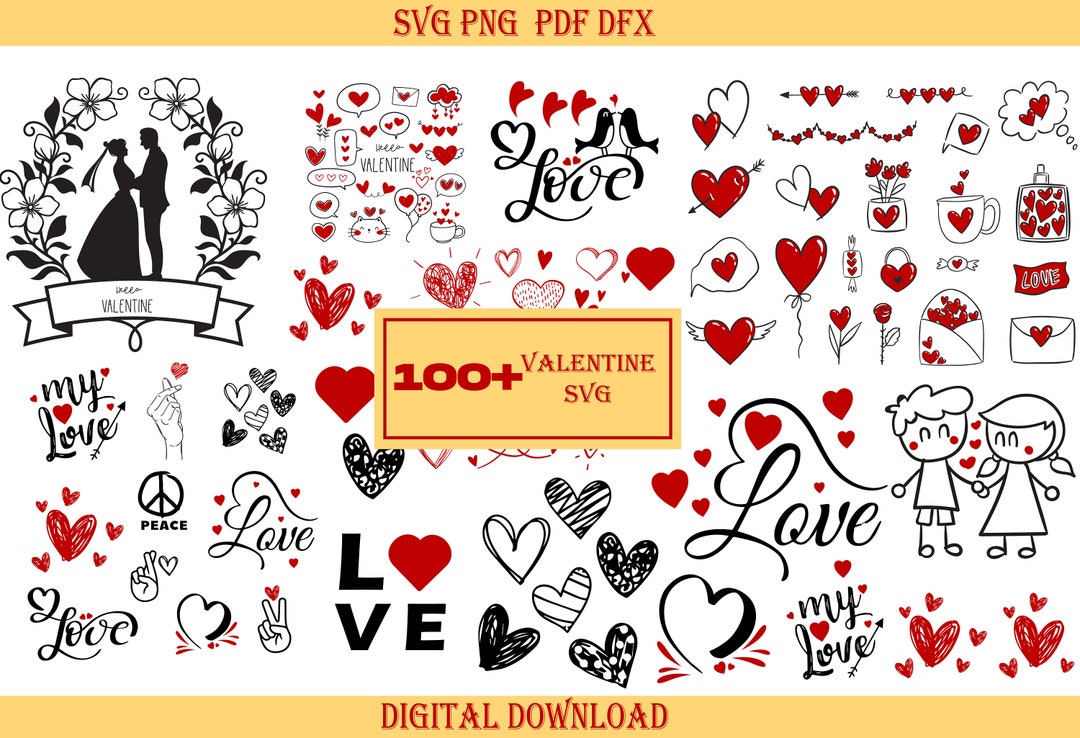 Valentine Svg Heart Svg Love Svg Valentine Card Svg Valentine Heart Svg ...