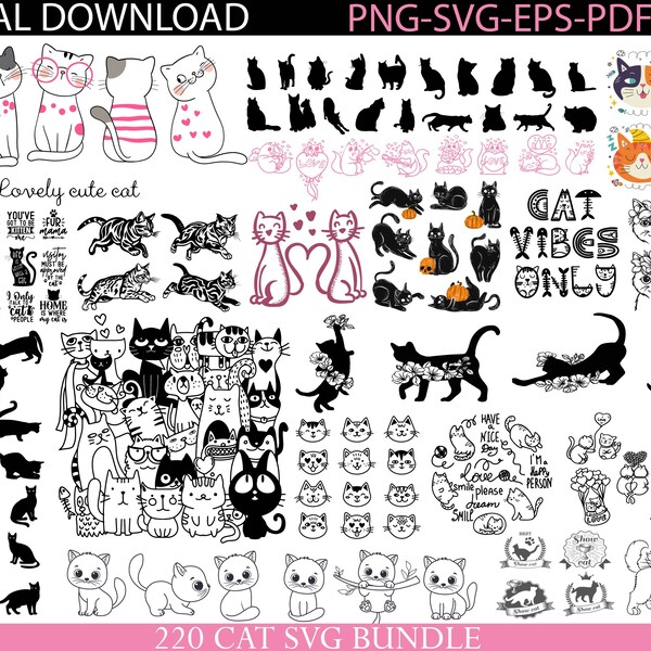 Cat Svg Designs - Etsy