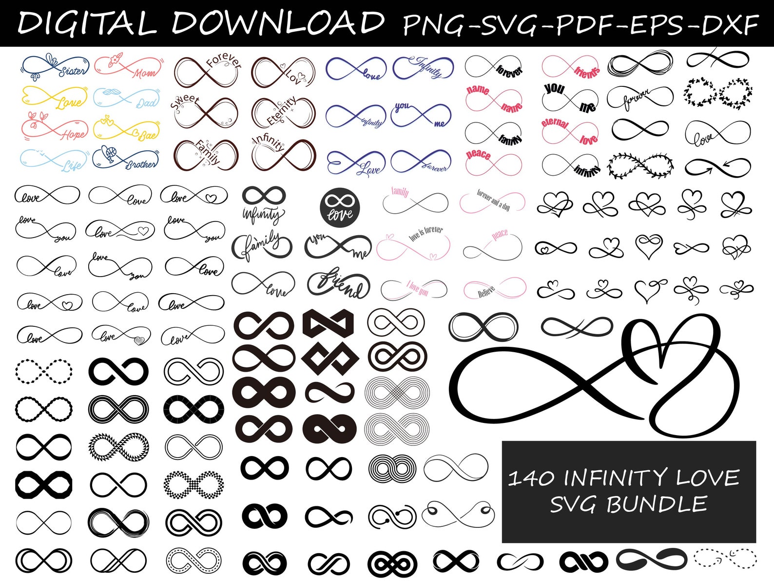 Infinity Symbol SVG Infinity Svg Infinity Clipart Infinity SVG Cricut ...