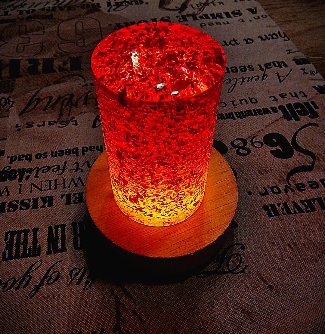 Flame Glow Resin Lamp, Flame Lamp, Decorative Light, Night Light, Fire ...