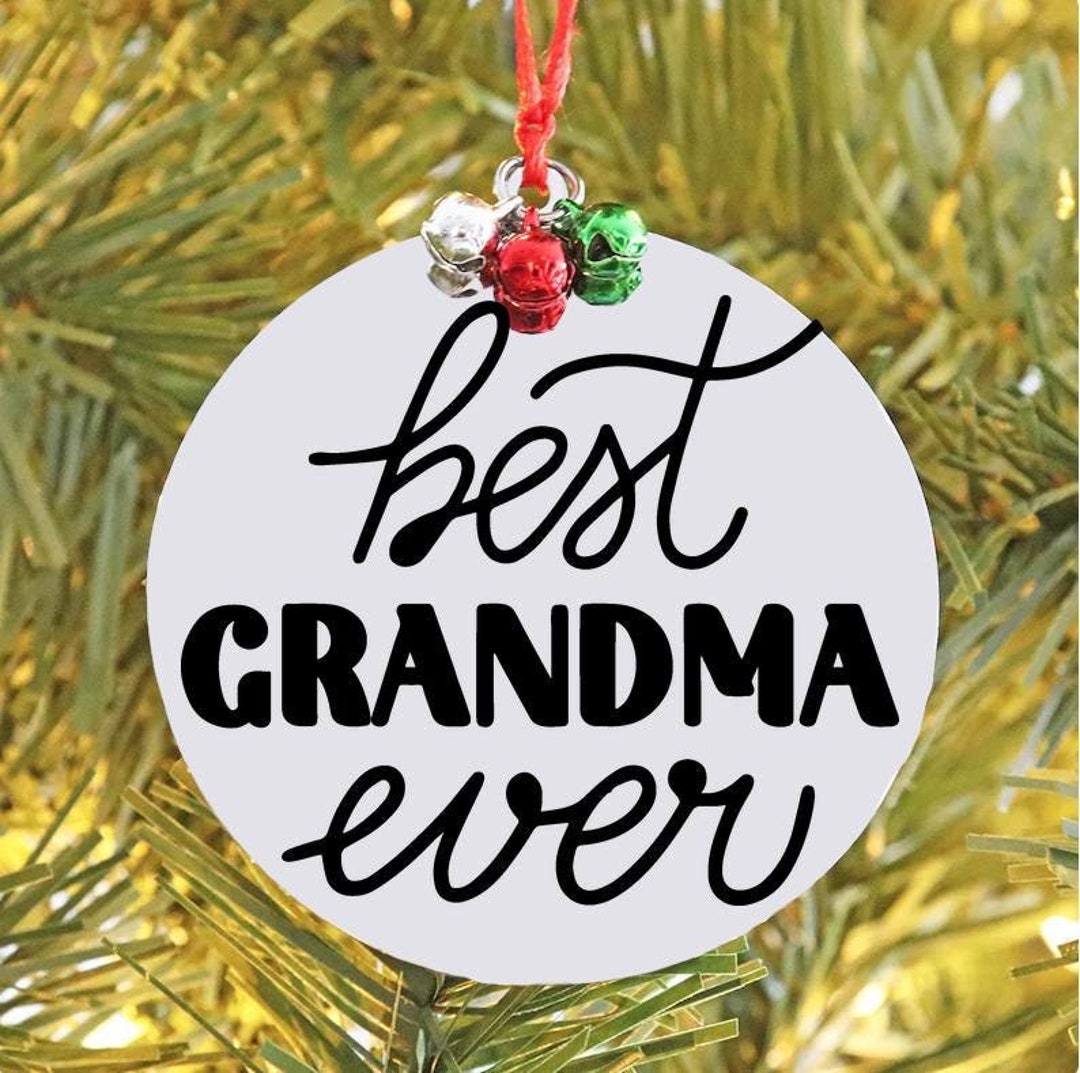 Stainless Steel Grandma Ornament | Custom Keepsake | Laser Engraved - Etsy