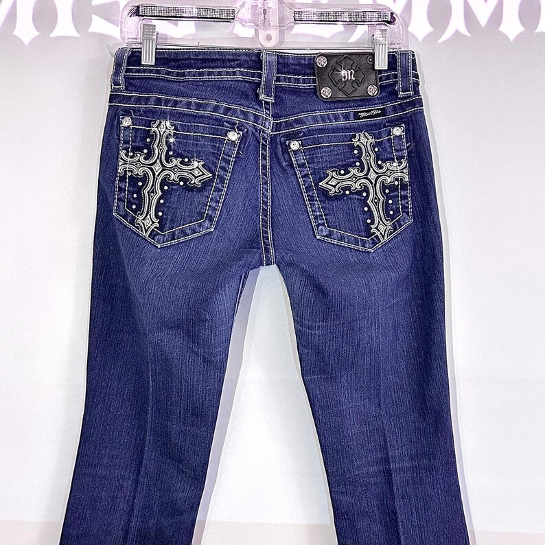 Miss Me Cross Embellished 2000s Low Rise Bootcut Jeans Gorgeous Vintage ...