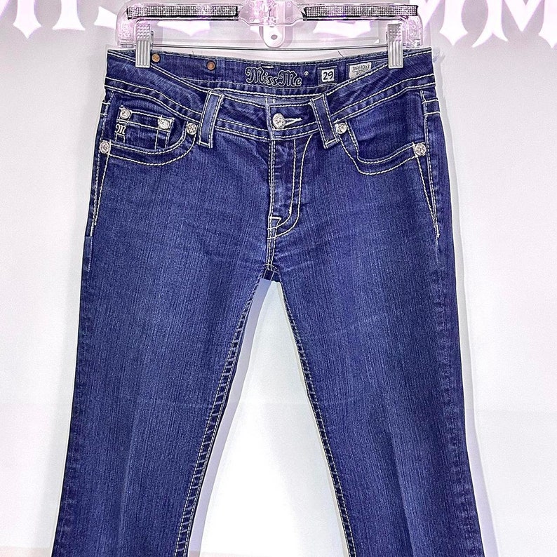 Miss Me Cross Embellished 2000s Low Rise Bootcut Jeans Gorgeous Vintage ...