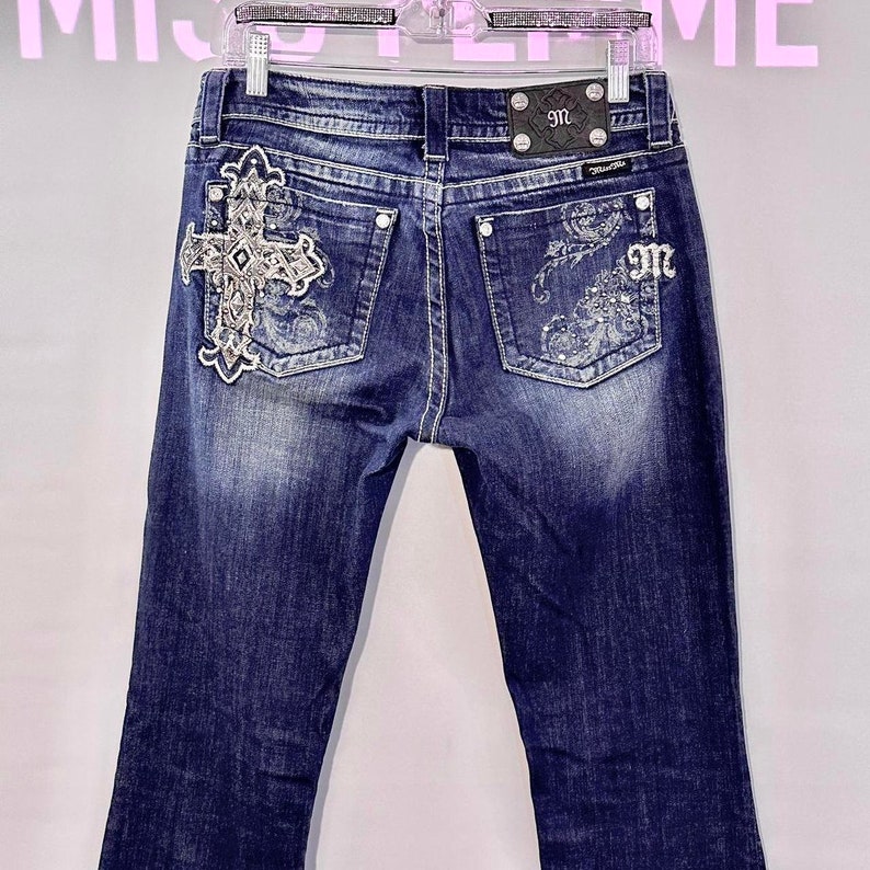 Miss Me Cross Embellished 2000s Low Rise Bootcut Jeans. Gorgeous ...