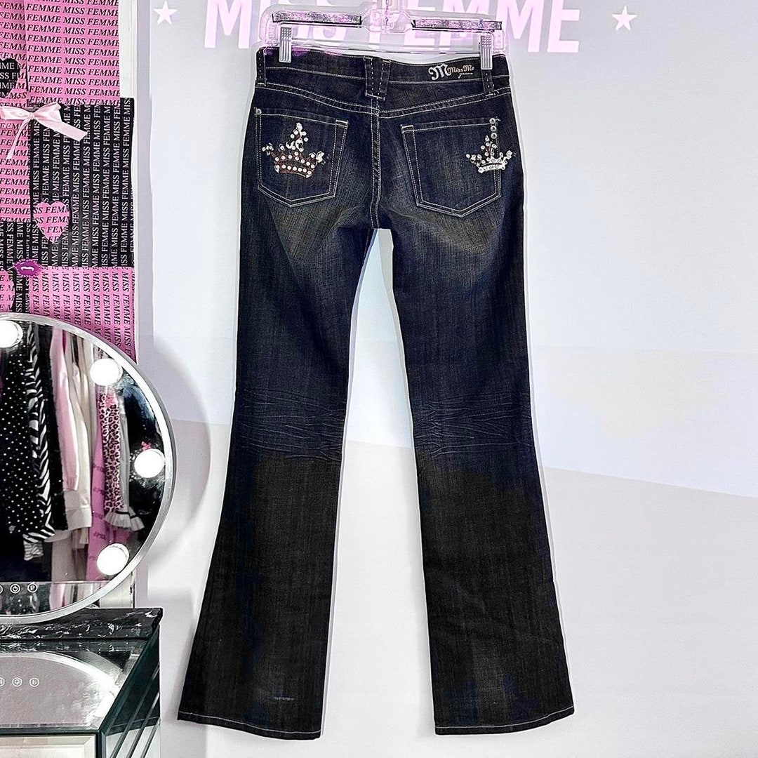 Miss Me 2000s Gray Wash Low-rise Bootcut Jeans. Stunning Vintage Grunge ...
