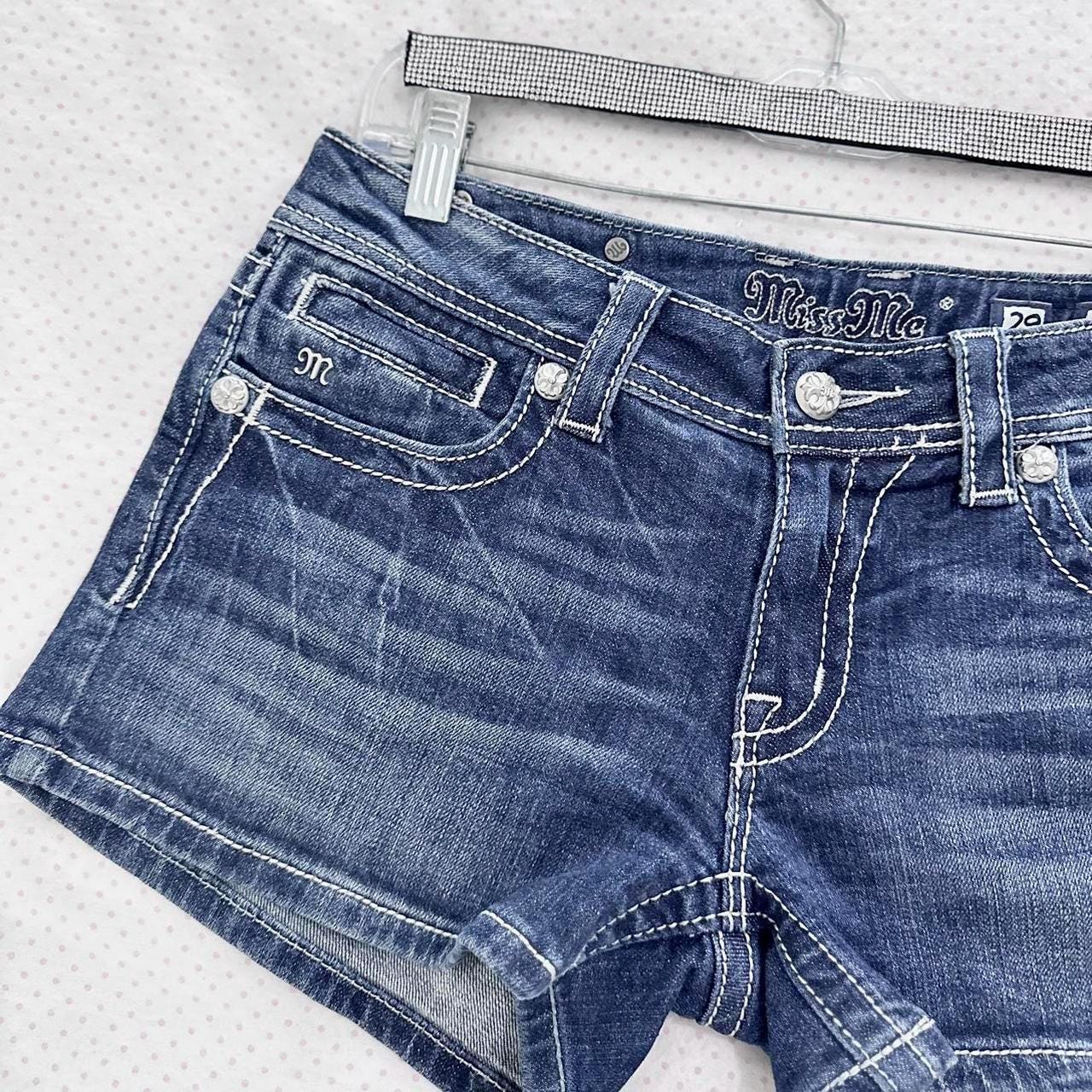 Miss Me Medium Wash 2000s Cross Angel Wing Embellished Low-rise Jean ...