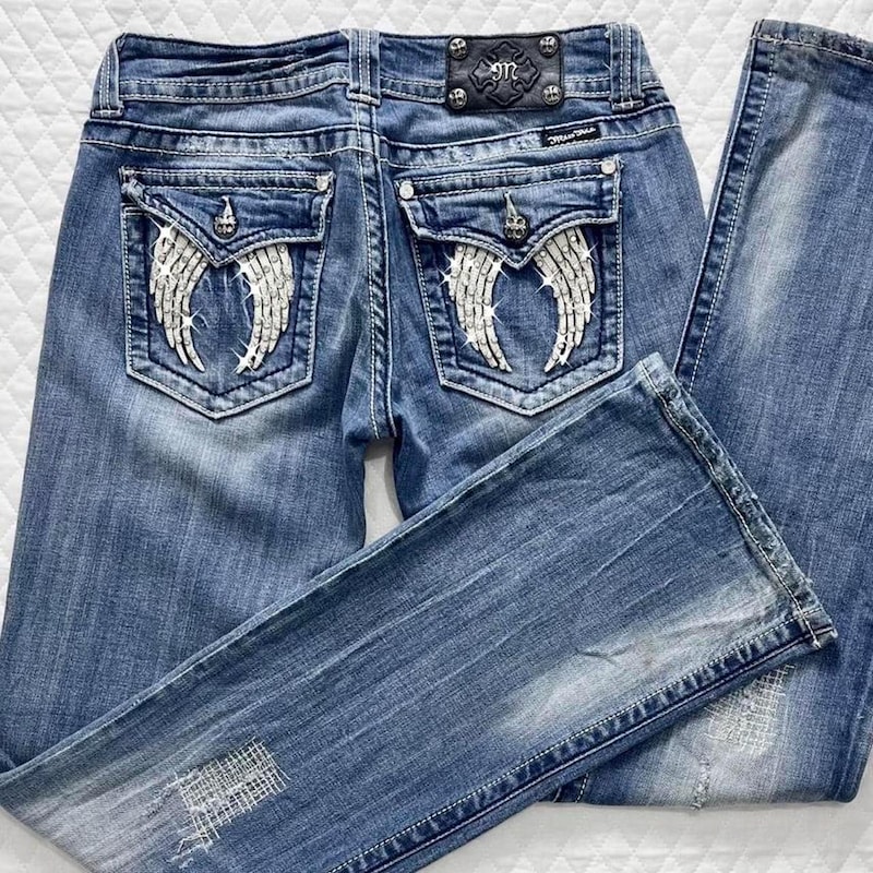 Miss Me Angel Jeans - Etsy