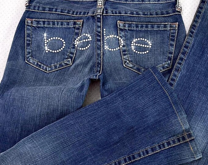 Bebe 2000’s Embellished Rare Low-rise Bootcut Jeans. Mcbling ~ Gyaru ...