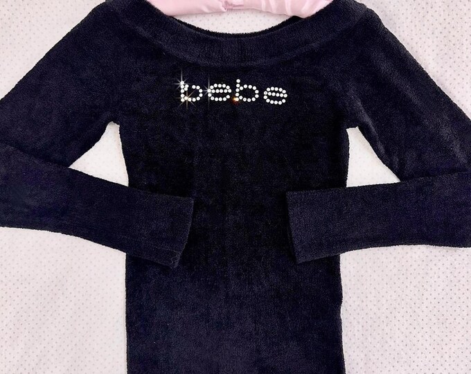 Bebe Black 2000’s Marshmallow Embellished Sweater. Mcbling ~ Grunge ...