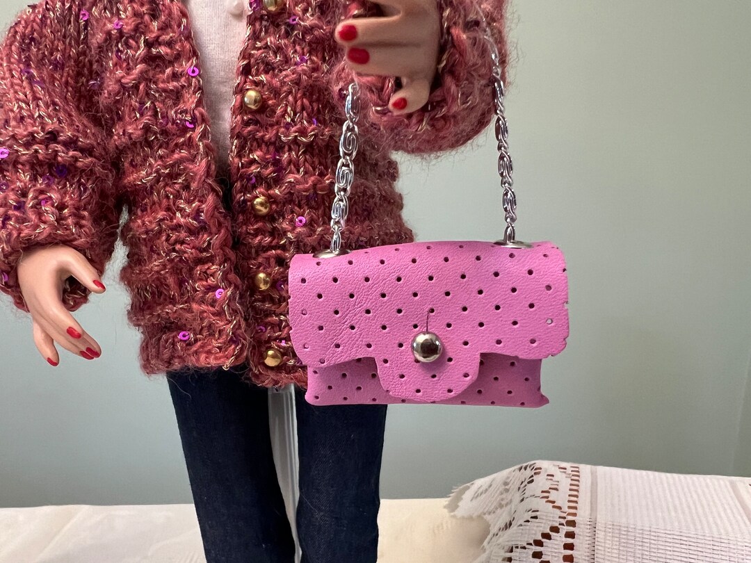 Perforated Leather Doll Purse/fashion Handbag for 16" Dolls/italian ...