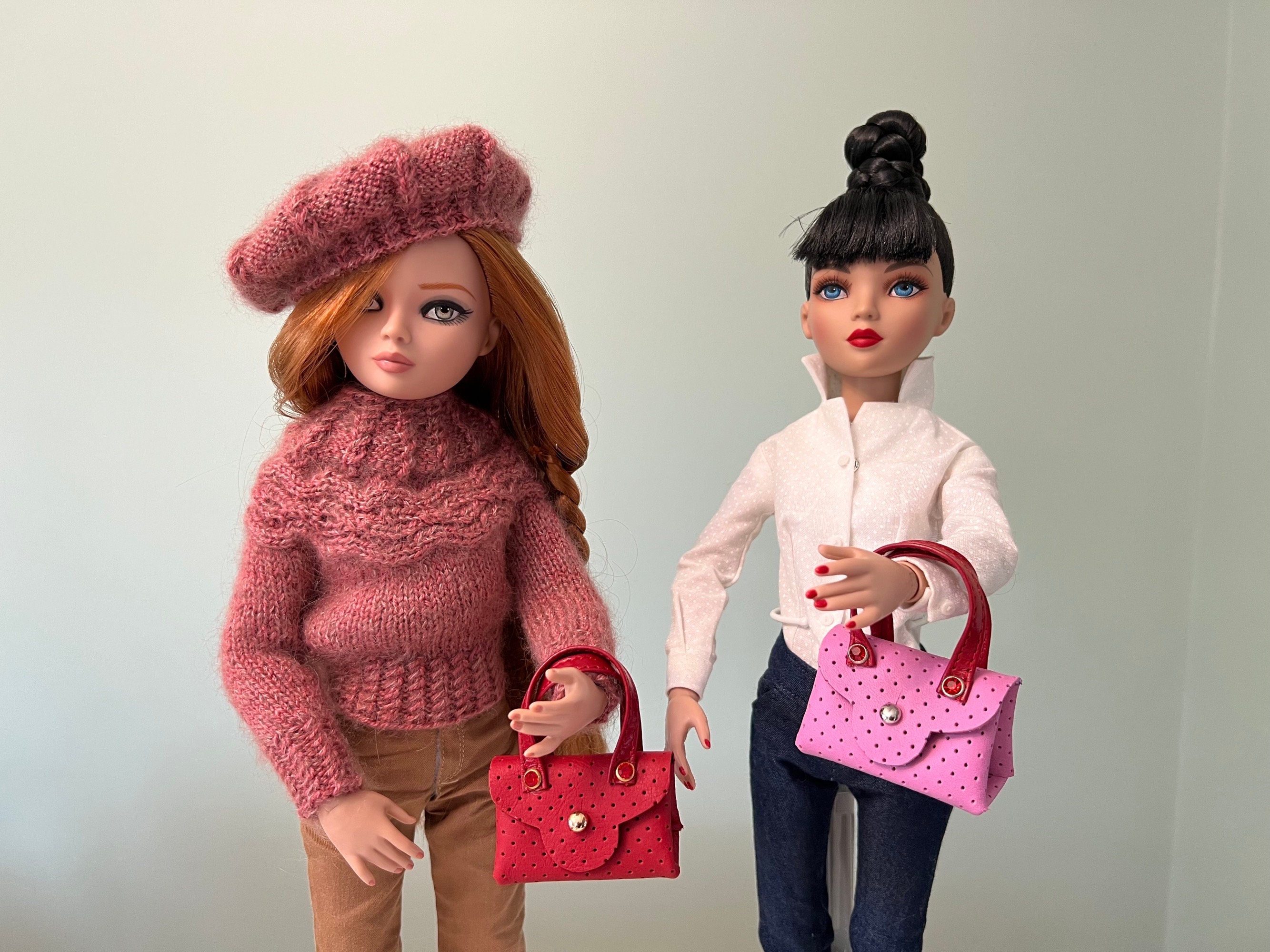 Perforated Leather Doll Purse/fashion Handbag for 16" Dolls/italian ...