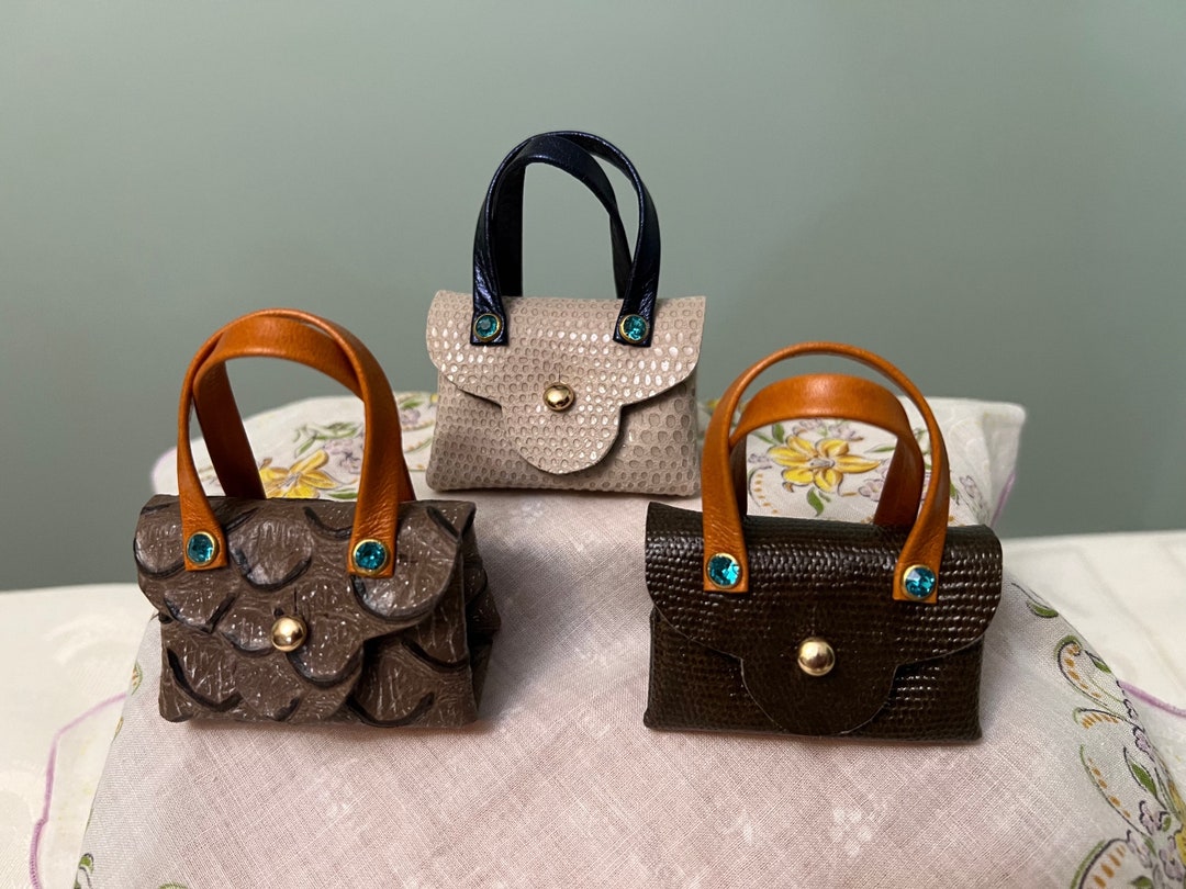 Leather Doll Purse/fashion Handbag for 16" Dolls/leather Handbag for ...