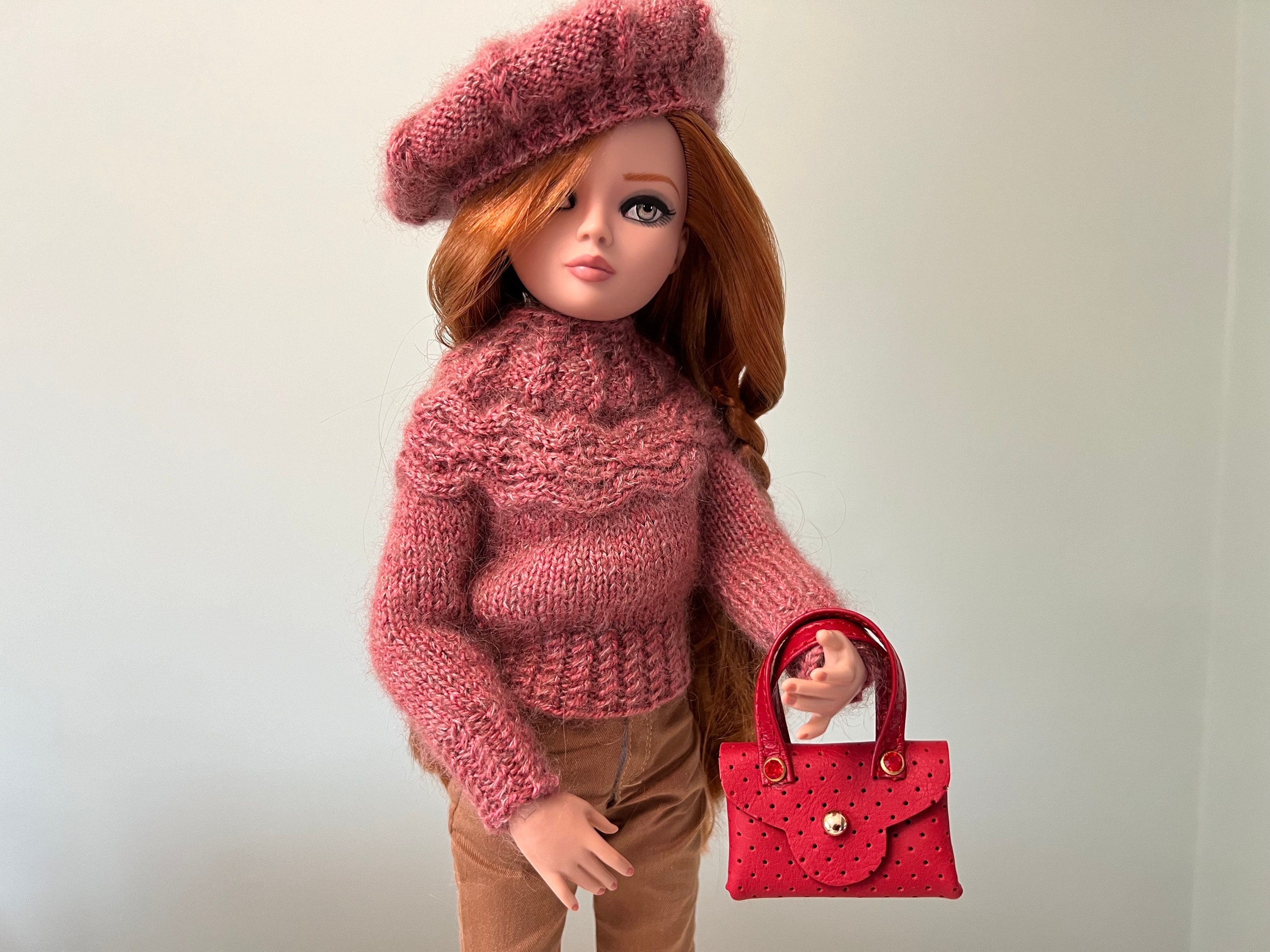 Perforated Leather Doll Purse/fashion Handbag for 16" Dolls/italian ...