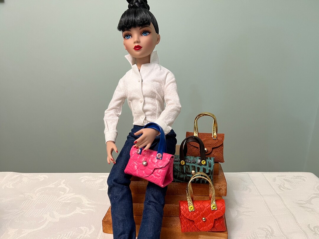 Snakeskin Doll Purse/fashion Textured Handbag for 16" Dolls/leather ...