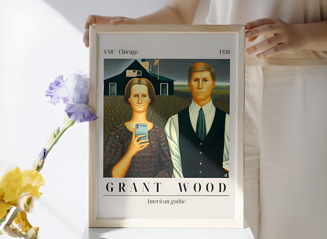 Grant Wood, American Gothic, Modern Poster, Original Print, Aesthetic ...