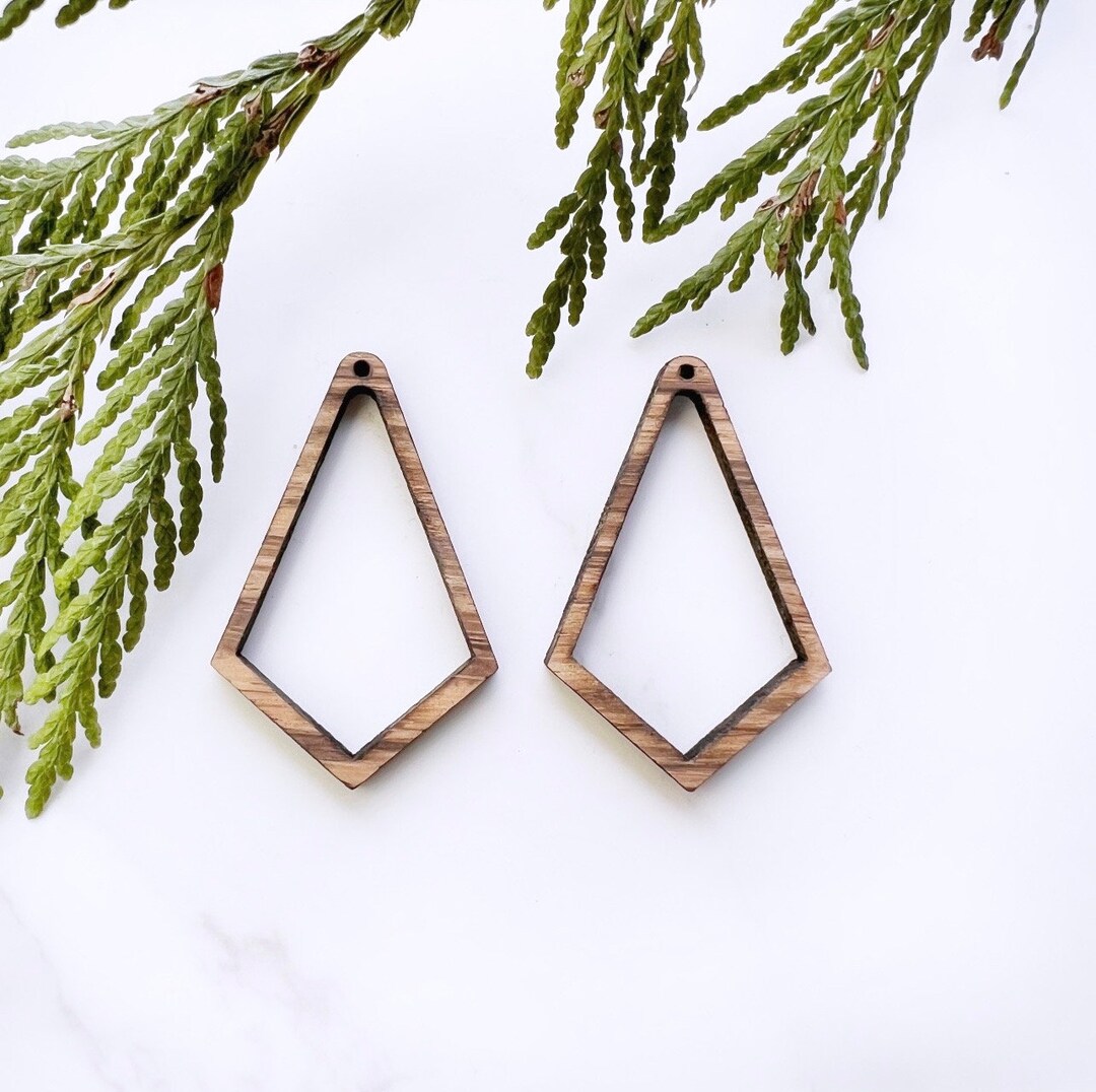Zebrawood Kite Laser Cut Earring Frame - Etsy