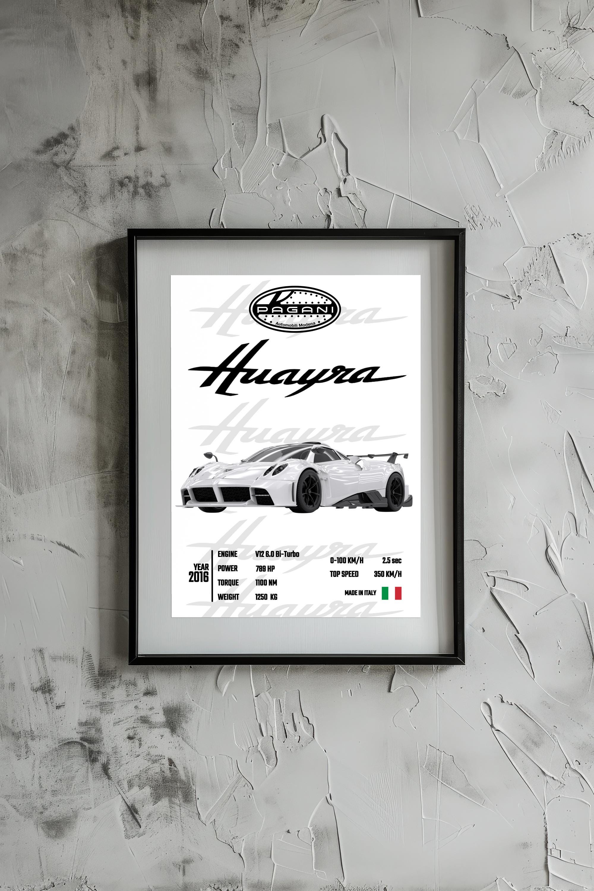 Pagani Huayra Poster / Digital Product - Etsy