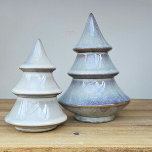 2 Ceramic Tree Ornament Reactive Glaze Christmas Autumn Winter Nordic ...