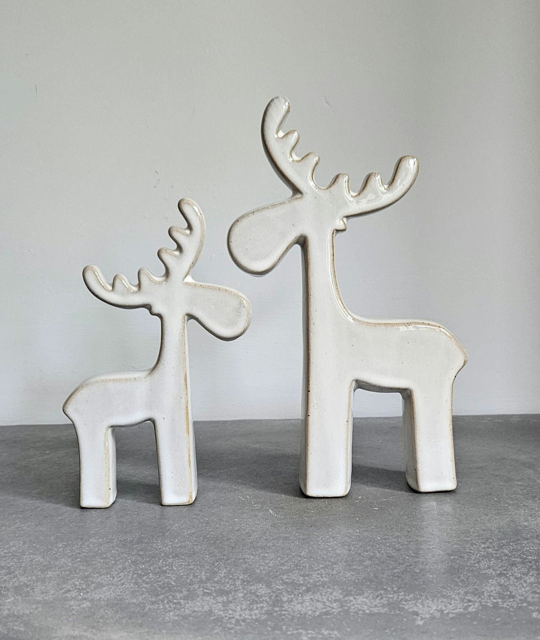 Ceramic Reindeer Decor | Porcelain Deer Ornament | Scandinavian ...